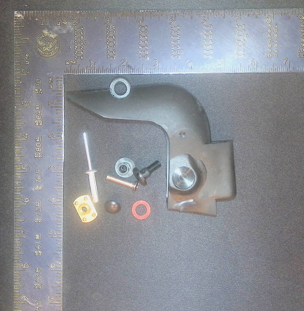 Rudder Mount for Prijon Touring Boats 6mm, curved - complete set ...